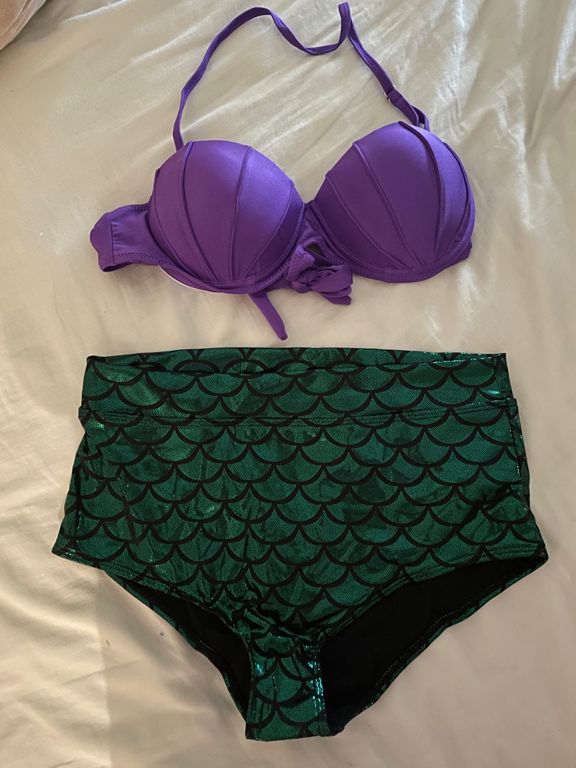 Little Mermaid Top and Bottom Set, Women's Fashion, Activewear on Carousell