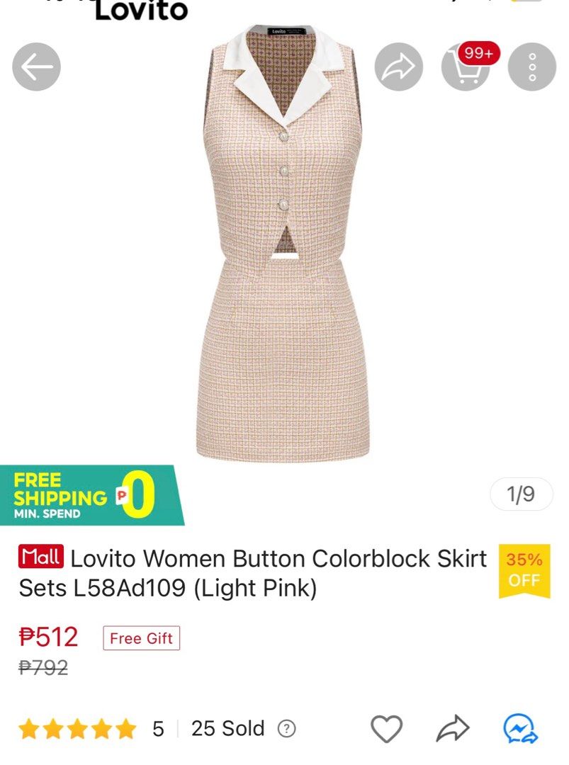 Lovito Vest Coordinates, Women's Fashion, Dresses & Sets, Sets or ...