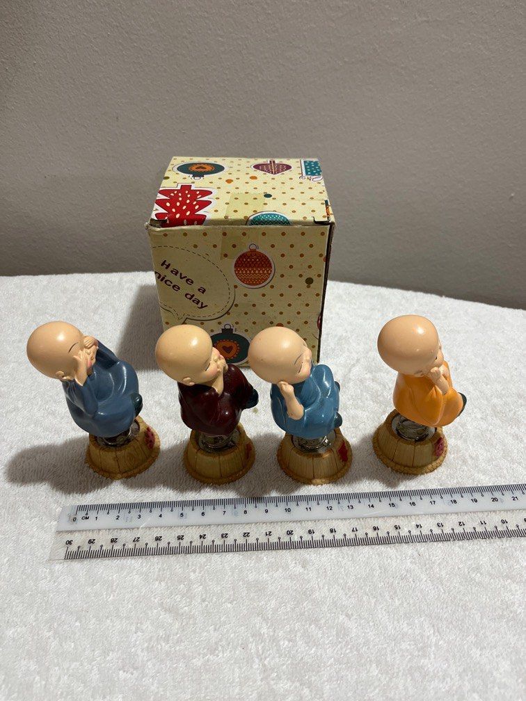 Lucky monks (All 4 pieces), Hobbies & Toys, Memorabilia & Collectibles ...