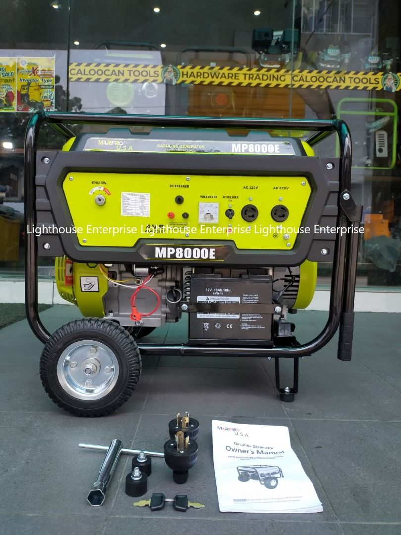 MARPRO USA 8000W / 8KVA GASOLINE GENERATOR SET Dual Start (MP8000E ...