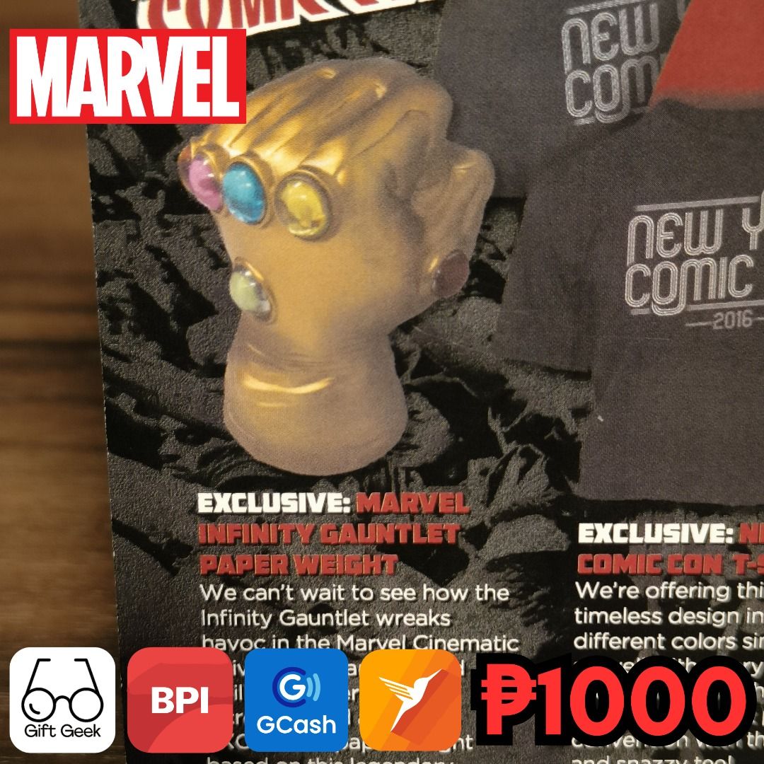 Marvel Infinity Gauntlet Paper Weight Loot Crate Exclusive, Hobbies ...