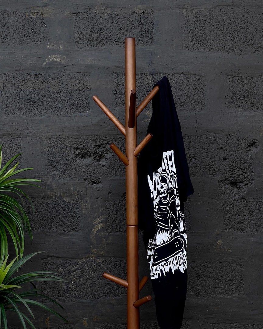 Mcm wooden coat rack, Furniture & Home Living, Furniture, Shelves ...