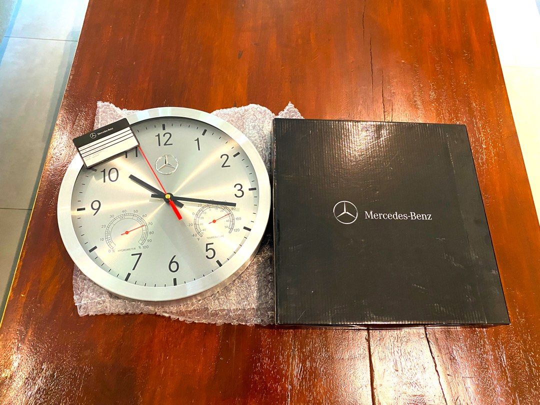 Mercedes Benz Wall Clock, Furniture & Home Living, Home Decor, Clocks ...