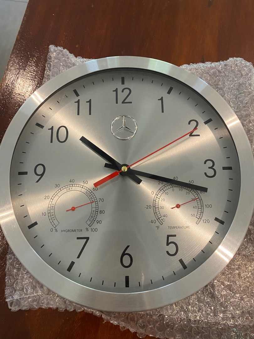 Mercedes Benz Wall Clock, Furniture & Home Living, Home Decor, Clocks ...