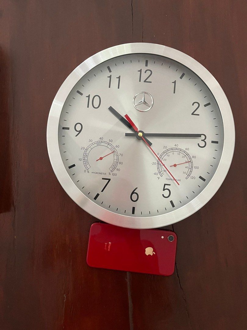 Mercedes Benz Wall Clock, Furniture & Home Living, Home Decor, Clocks ...