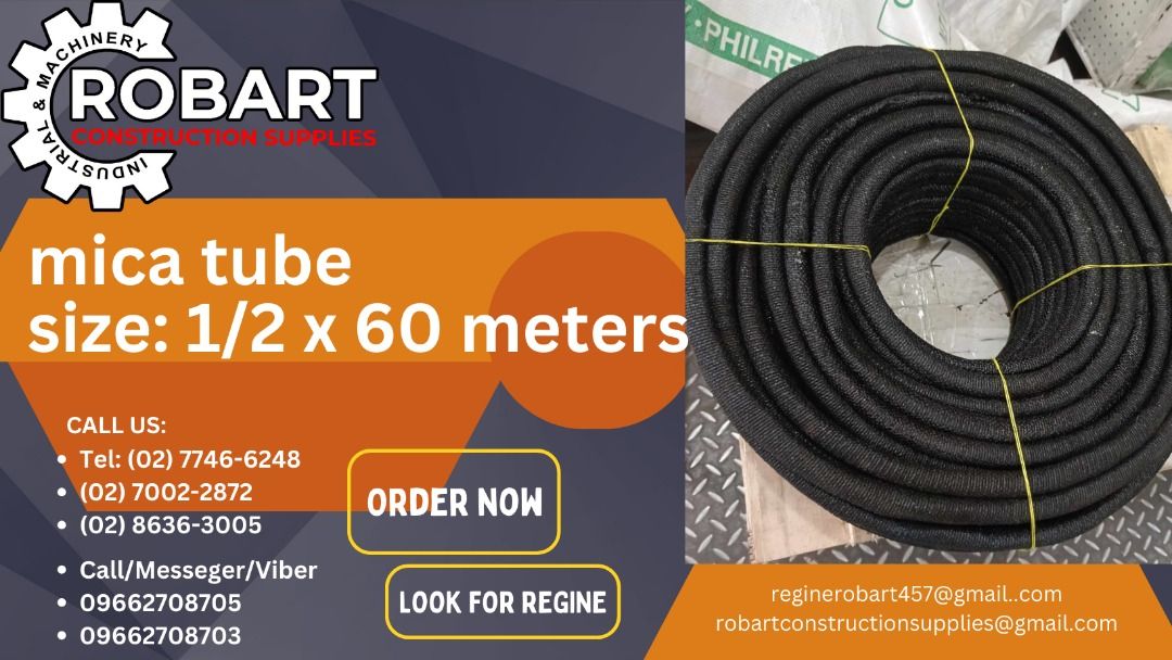 mica tube size: 1/2 x 60 meters, Commercial & Industrial, Construction ...