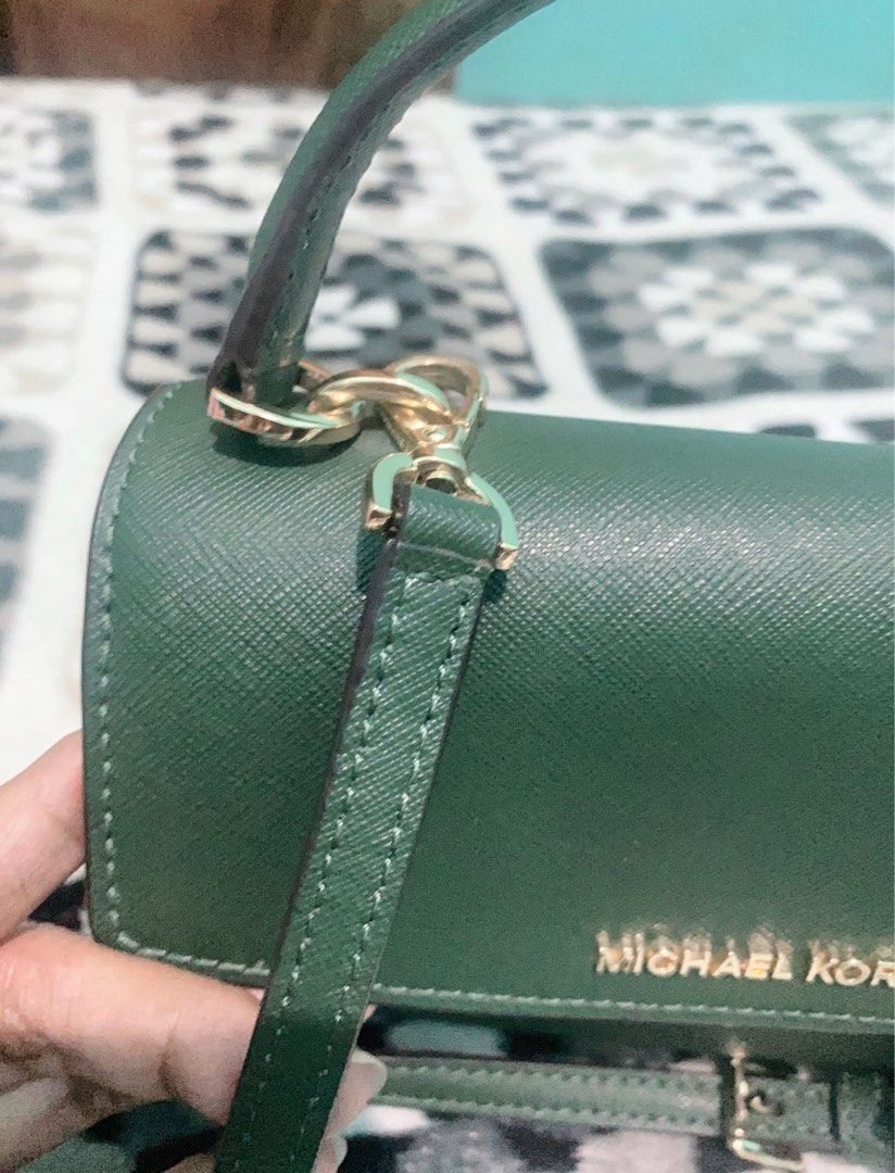 Michael Kors Ava Mini Emerald Green Crossbody Bag, Luxury, Bags ...