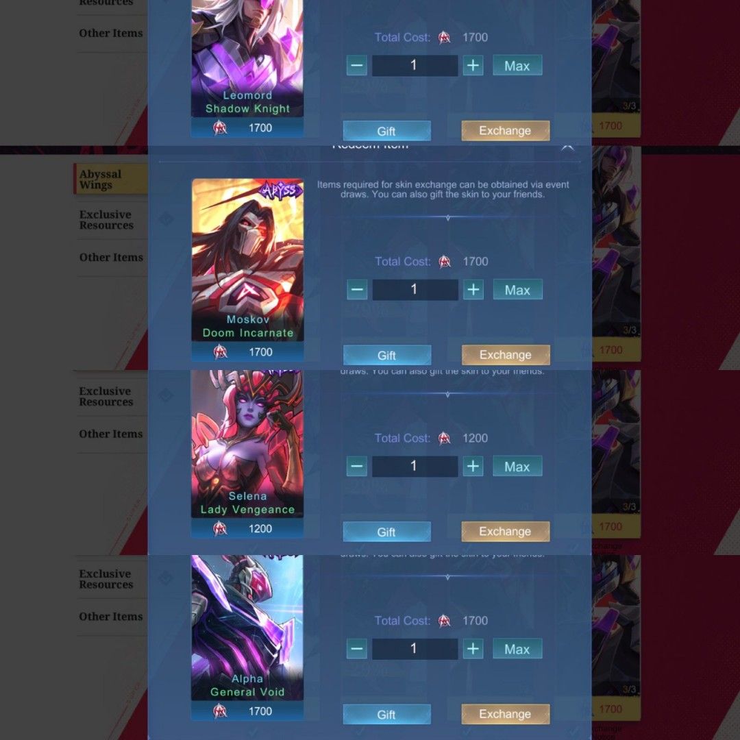 MLBB Resale Abyss Series x MLBB 2023 | MLBB GIFT | Abyss Gift, Video ...