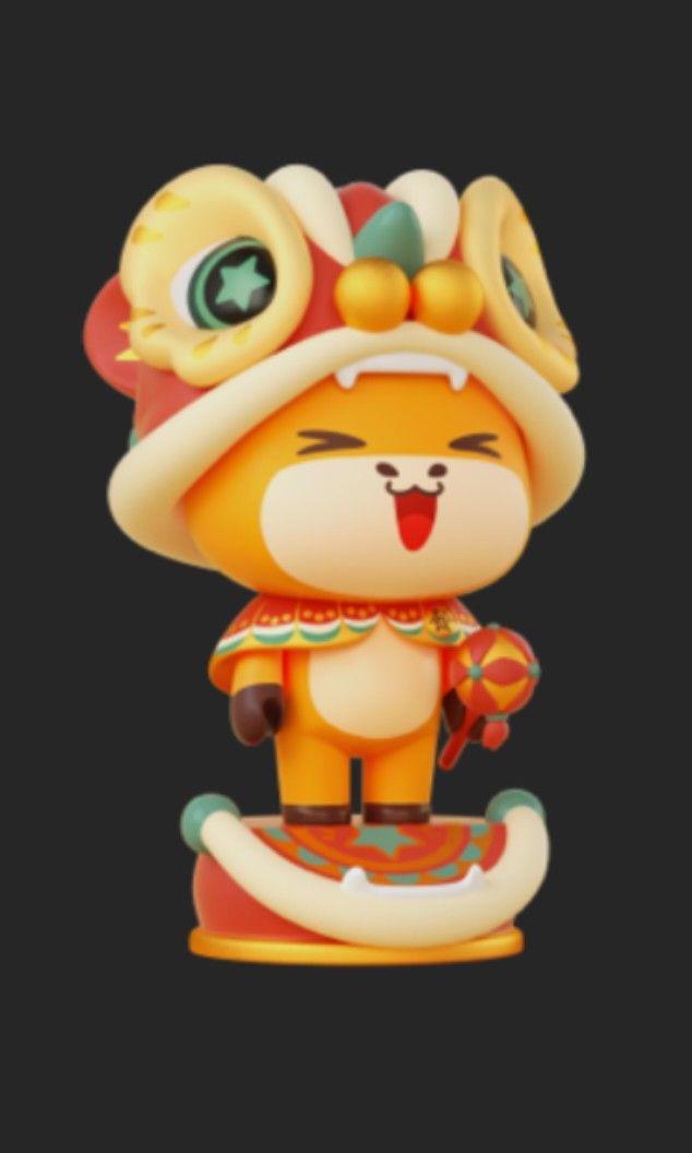 Moo Moo Lion dance figurine, Hobbies & Toys, Memorabilia & Collectibles ...