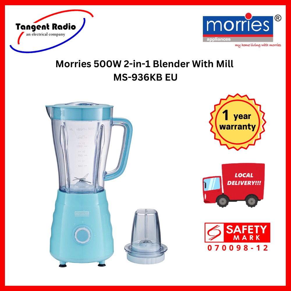 Morries 500W 2-in-1 Blender With Mill MS-936KB EU, TV & Home Appliances, Kitchen Appliances ...