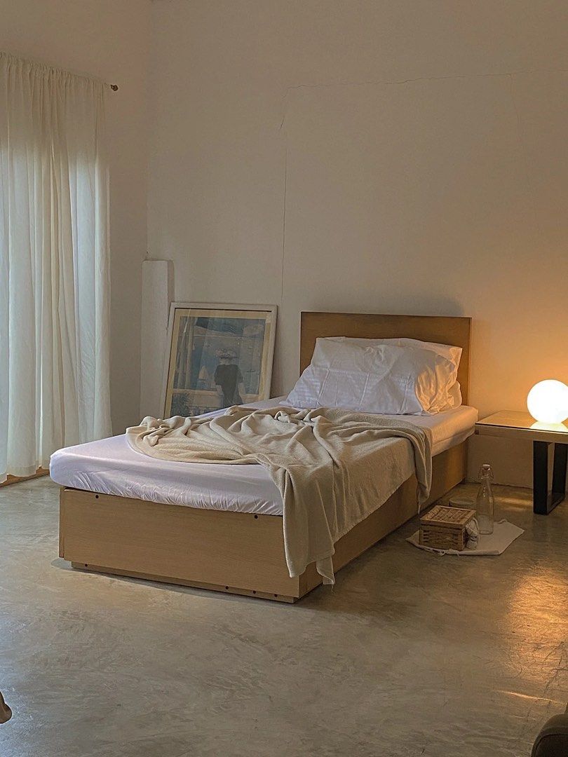 Muji Single Storage Bed, Furniture & Home Living, Furniture, Bed Frames ...