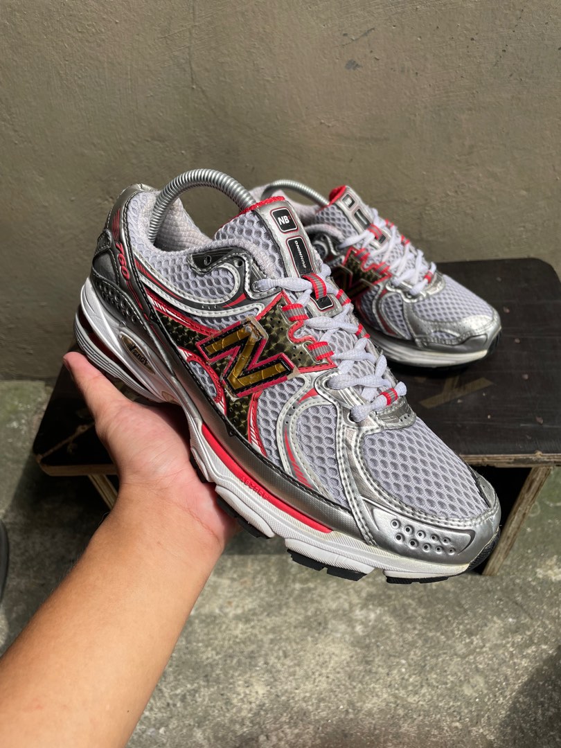 New Balance 760v1 Silver/Red, Women's Fashion, Footwear, Sneakers on ...