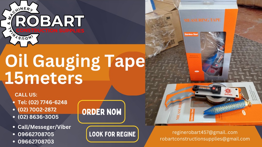 Oil Gauging Tape 15meters, Commercial & Industrial, Construction Tools ...