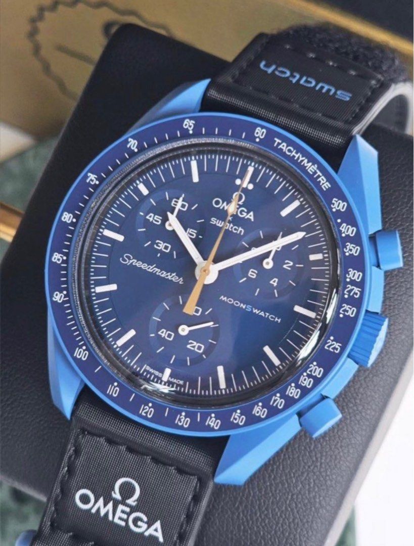 Omega x Swatch NEPTUNE BLUE, Men's Fashion, Watches & Accessories ...