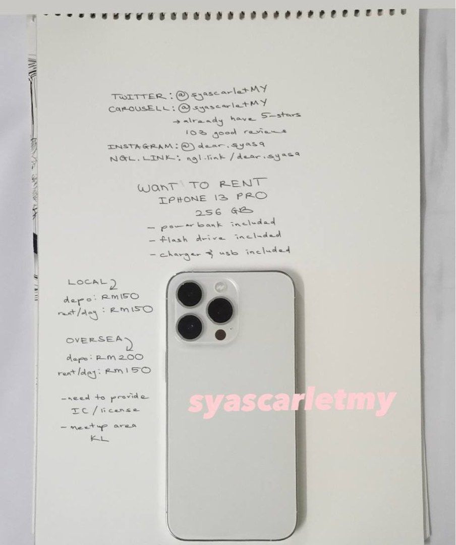 open rental rent sewa iphone 13 pro service malaysia for graduation ...