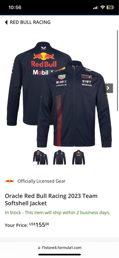 Oracle Red Bull Racing 2023 Team Softshell Jacket, Men's Fashion, Coats ...
