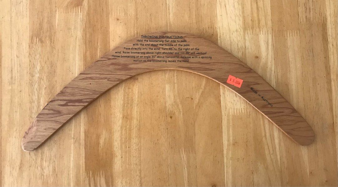 Original Australian Boomerang, Hobbies & Toys, Collectibles ...