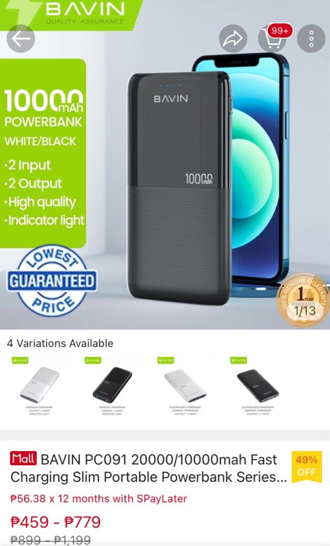 Original Bavin Powerbank, Mobile Phones & Gadgets, Mobile & Gadget ...