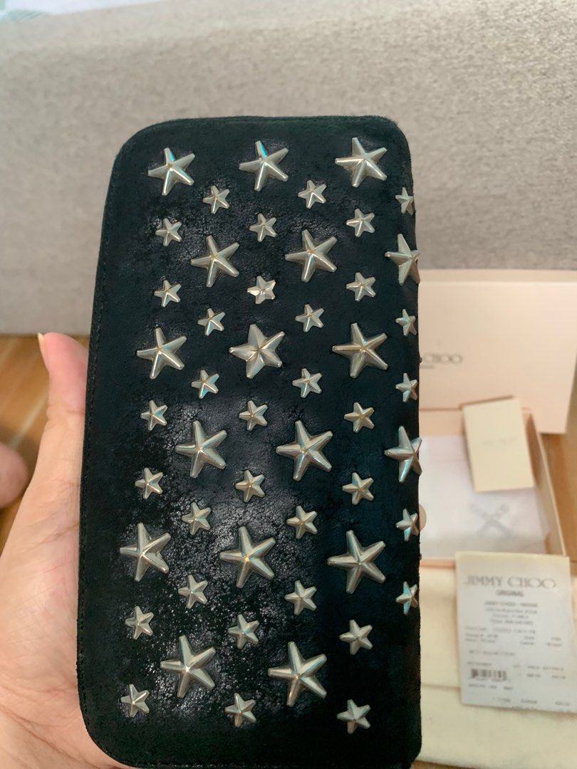 Original Jimmy Choo Star Studded Wallet, Luxury, Bags & Wallets on ...