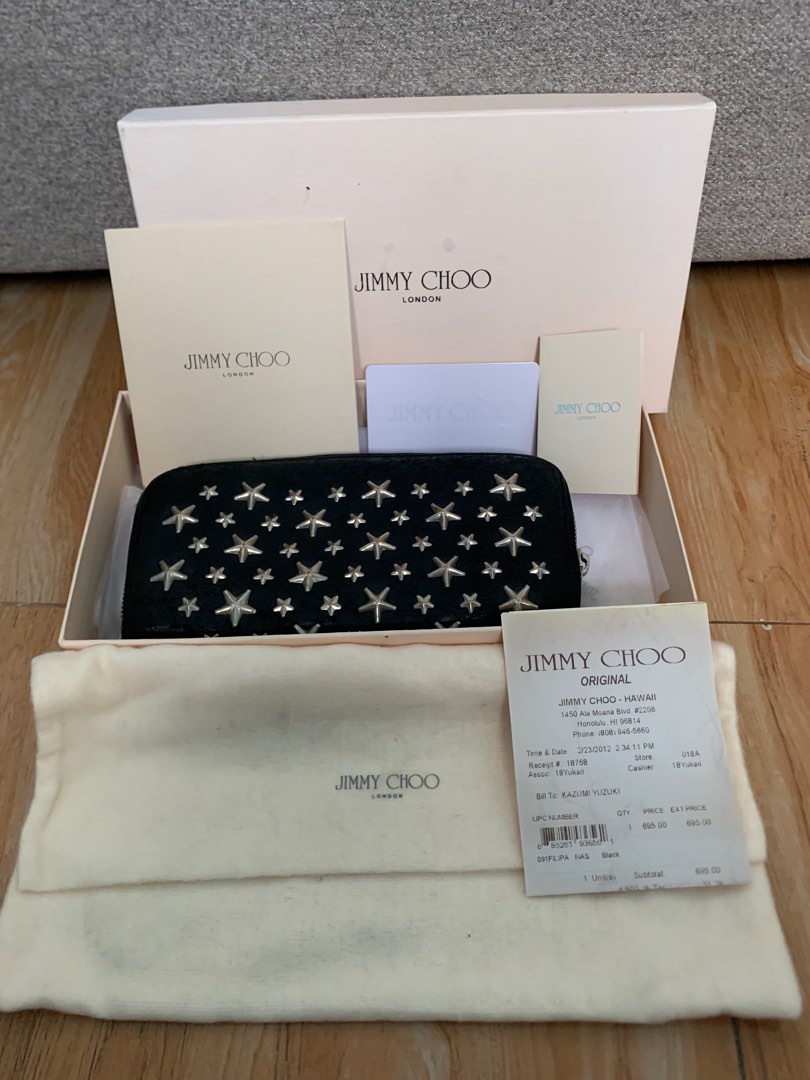 Original Jimmy Choo Star Studded Wallet, Luxury, Bags & Wallets on ...