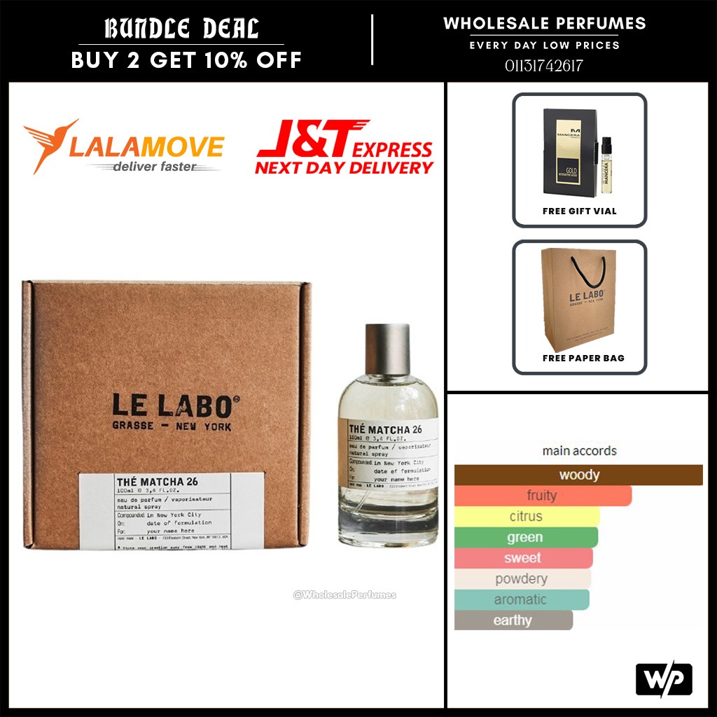 [ORIGINAL] LE LABO THE MATCHA 26 EDP 100ML FOR UNISEX, Beauty ...