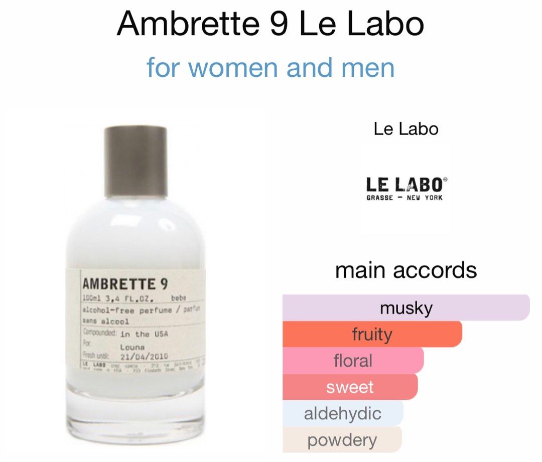 [PERFUME DECANT] Le Labo Ambrette 9 EDP Eau De Parfum (5ml/10ml ...
