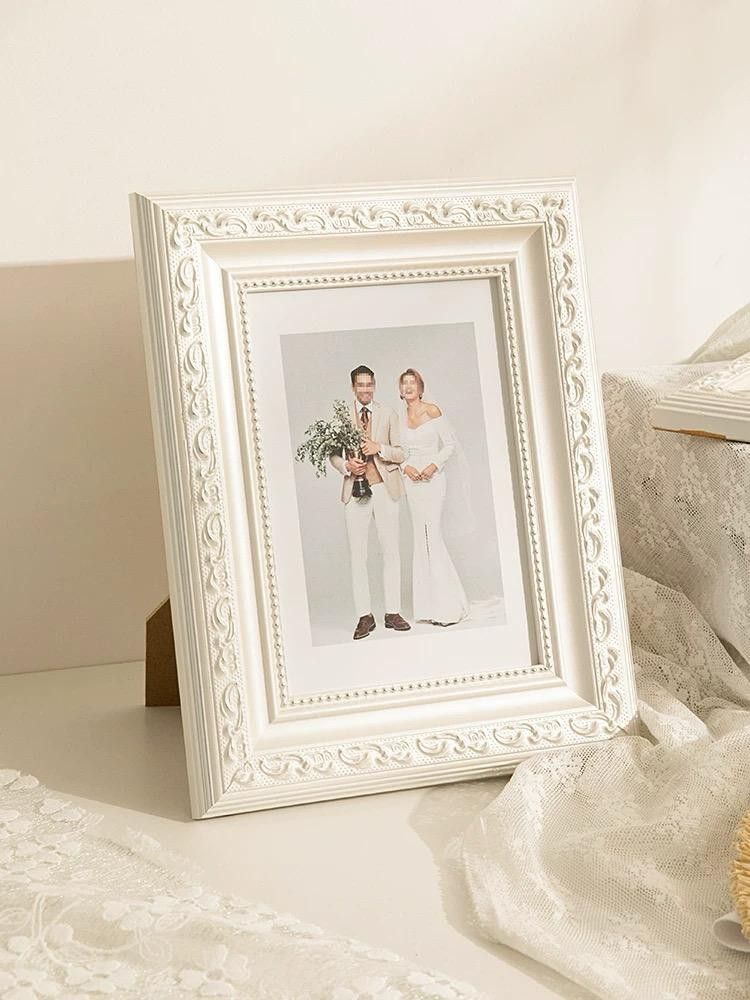 7" Rectangular Photo Frame in White (12.7*17.8cm), Furniture & Home ...