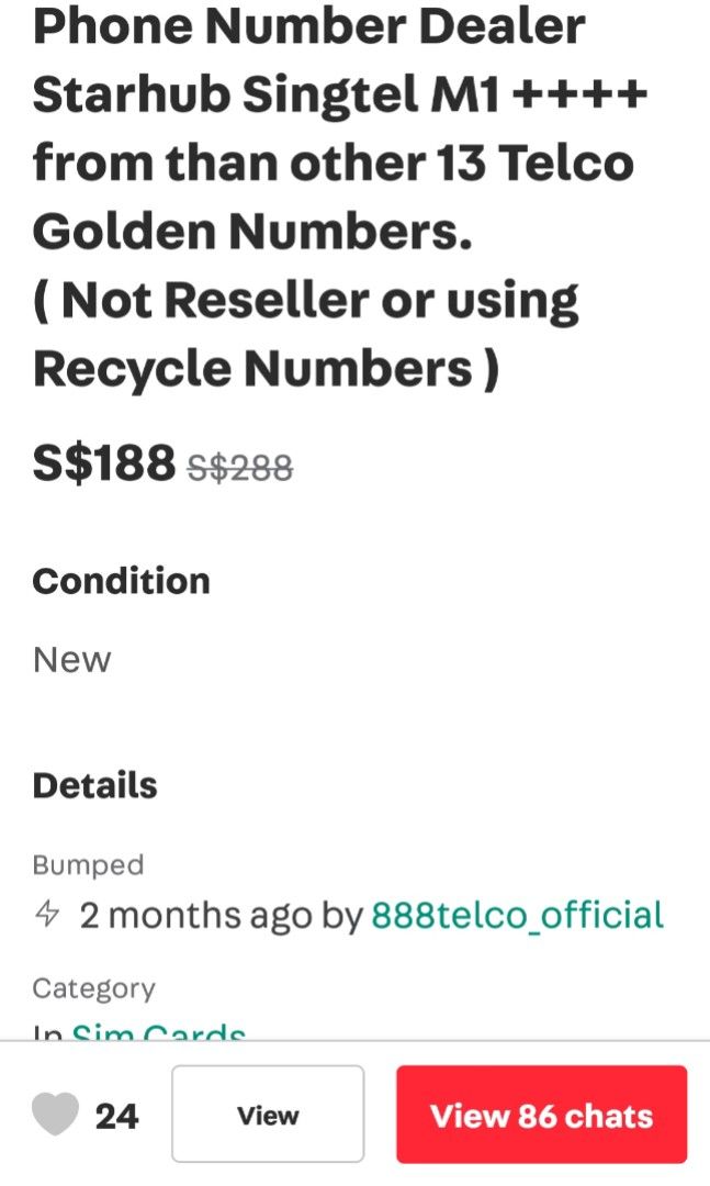 Pick Your Auspicious Phone Mobile Golden Number Singtel M1 Starhub from ...