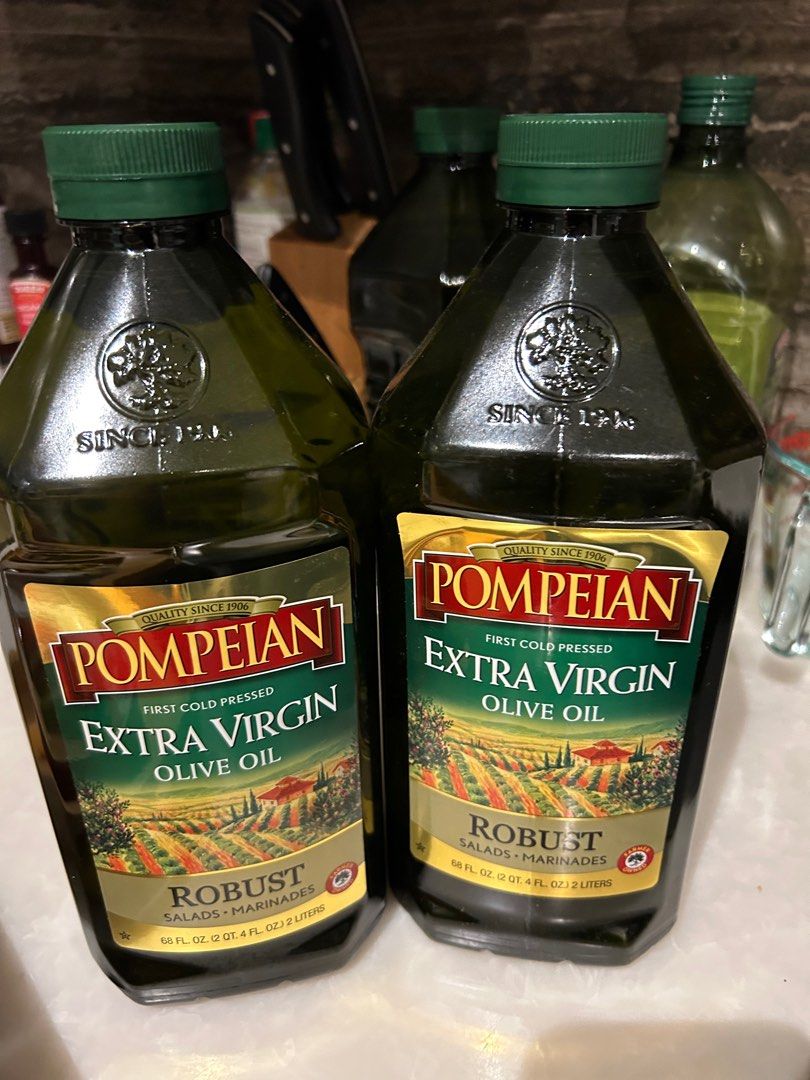 Pompeian Robust Extra Virgin Olive Oil, First Cold Pressed (2L), Food ...