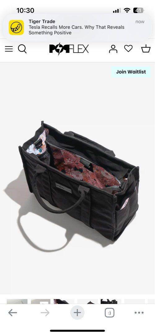 POPFLEX Sloane Tote - Black, Women's Fashion, Bags & Wallets, Tote Bags ...