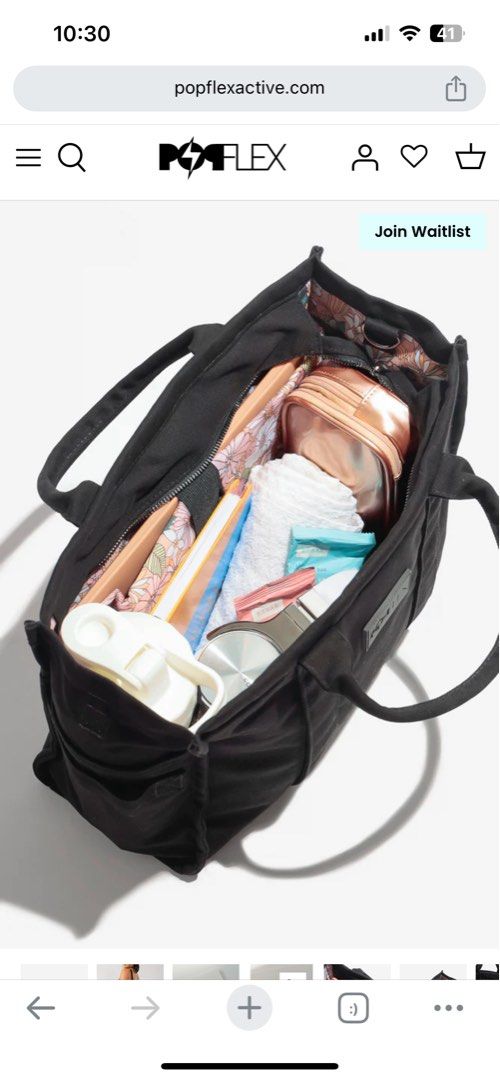 POPFLEX Sloane Tote - Black, Women's Fashion, Bags & Wallets, Tote Bags ...