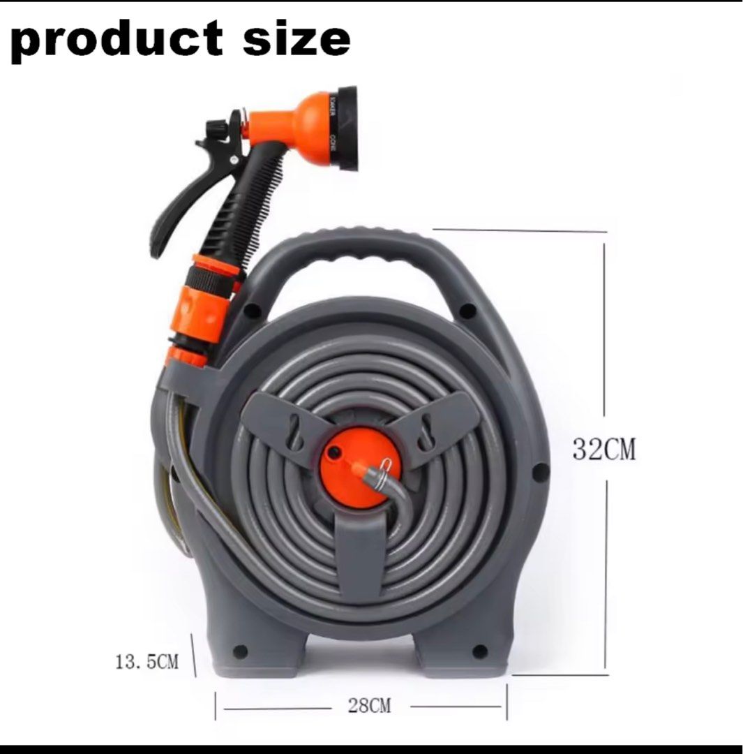 Portable Water Hose Reel Set 12M Mini Hose Reel, Furniture & Home Living, Gardening, Hose and ...