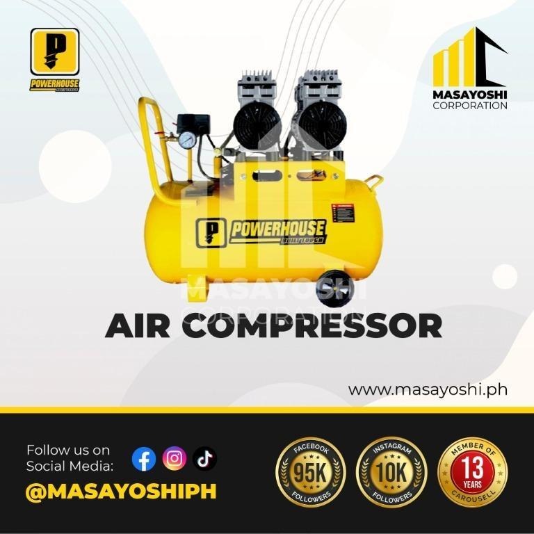 PowerHouse Oil And Noise Less Air Compressor 50 Liters 2HP | Axial ...