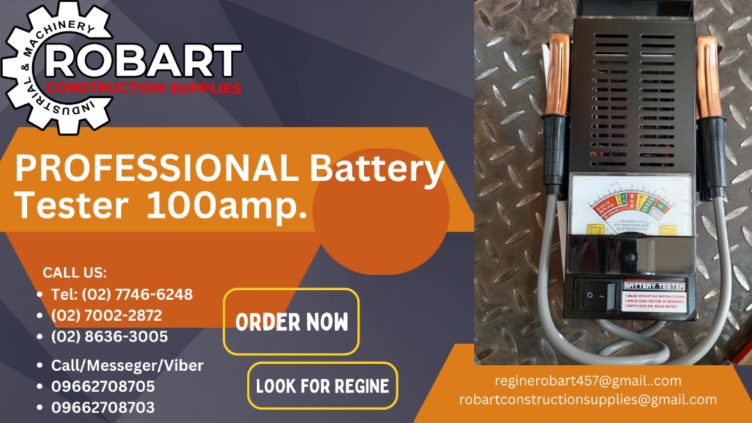 PROFESSIONAL Battery Tester 100amp., Commercial & Industrial ...