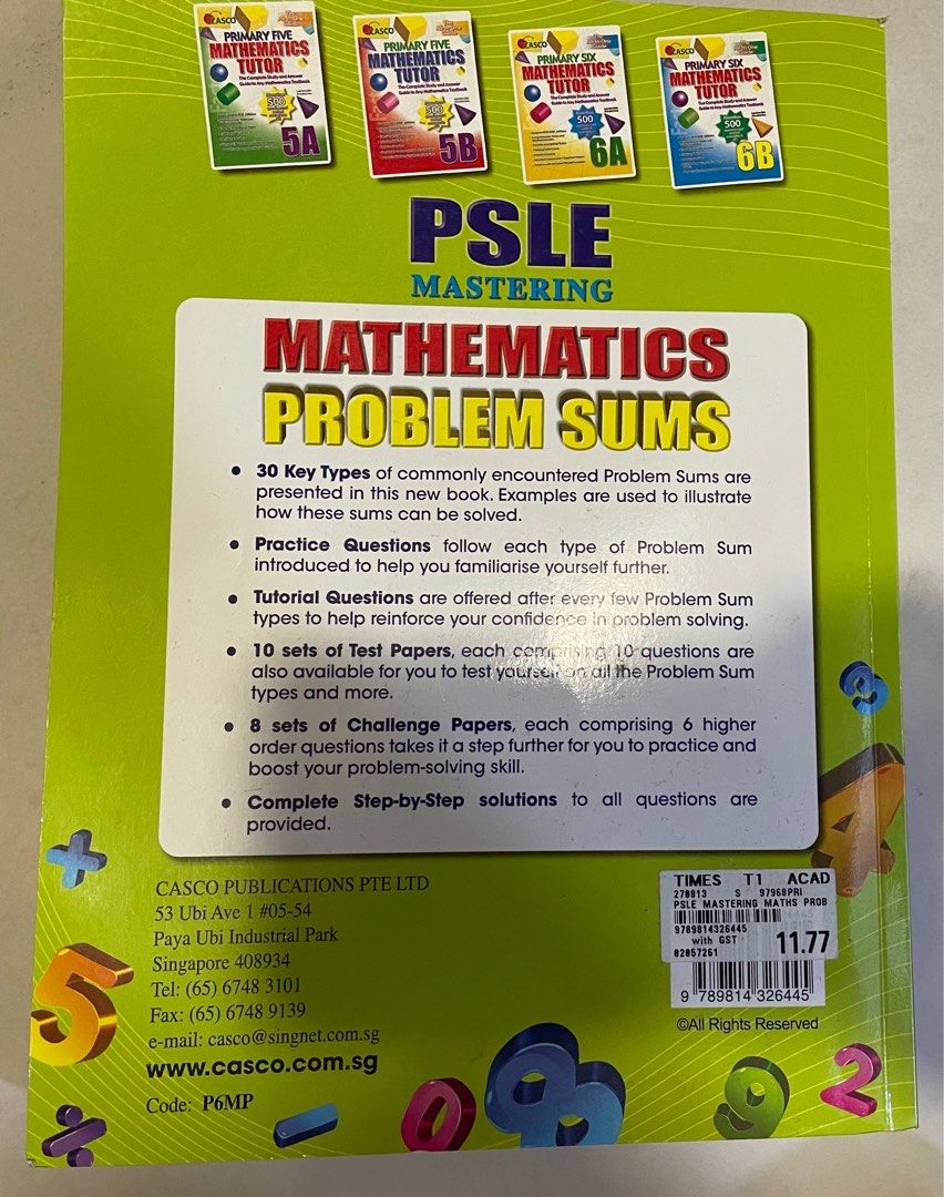 PSLE MASTERING MATHEMATICS PROBLEM SUMS, Hobbies & Toys, Books ...