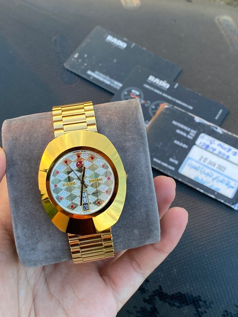 Rado Diastar The Original Red Stones Dial, Luxury, Watches on Carousell