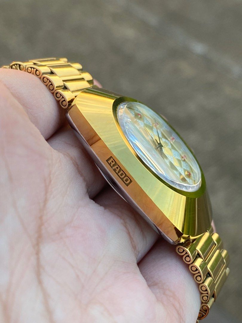 Rado Diastar The Original Red Stones Dial, Luxury, Watches on Carousell
