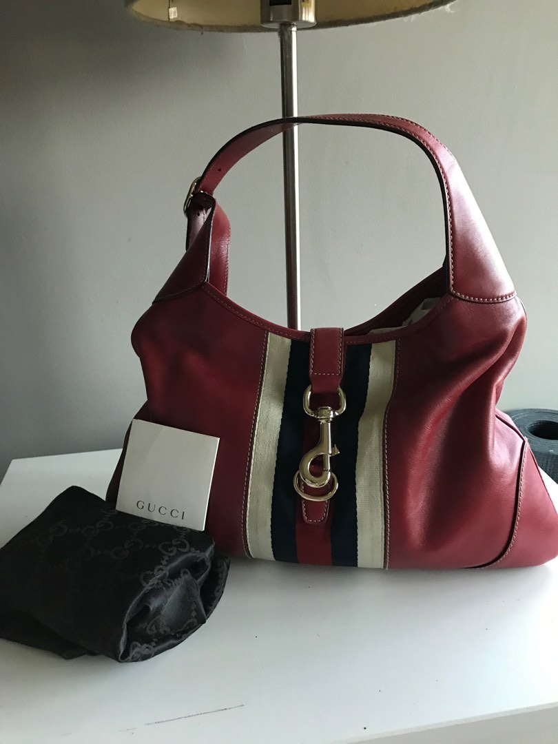 Gucci Jackie in Red, Luxury, Bags & Wallets on Carousell
