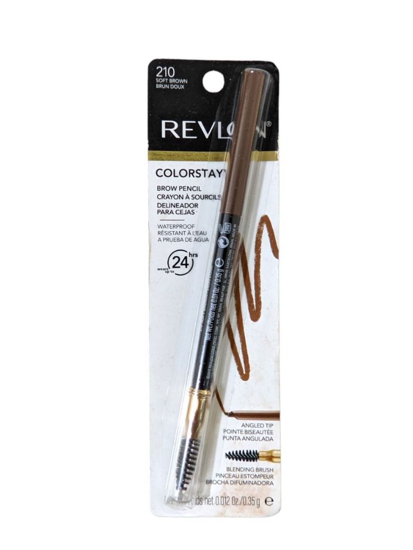 Revlon Colorstay Eyebrow Pencil with Eyebrow Spoolie, Waterproof ...