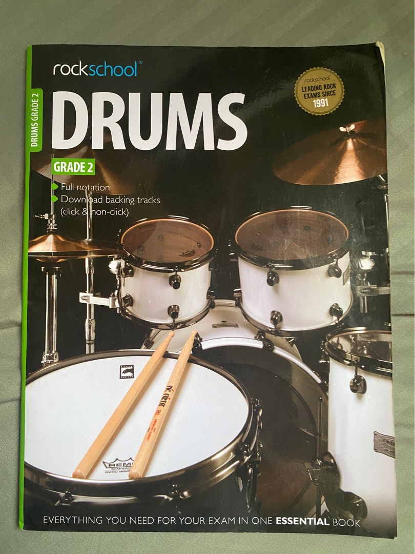 Rockschool Drums Grade 2, Grade 4, Hobbies & Toys, Music & Media, Music ...
