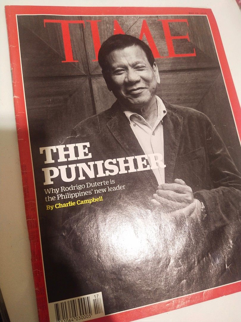 Rodrigo Duterte as "The Punisher"/TIME magazine/yr.2016/Hard to find ...