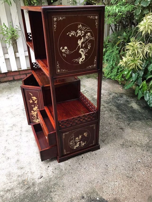 Rosewood display shelves, Furniture & Home Living, Furniture, Shelves ...