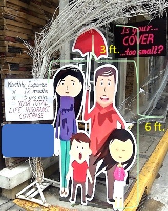 RUSH SALE! Cartoon Standee 6ft.x3ft + FREE! Tarp Banner Stand 2x5 ...