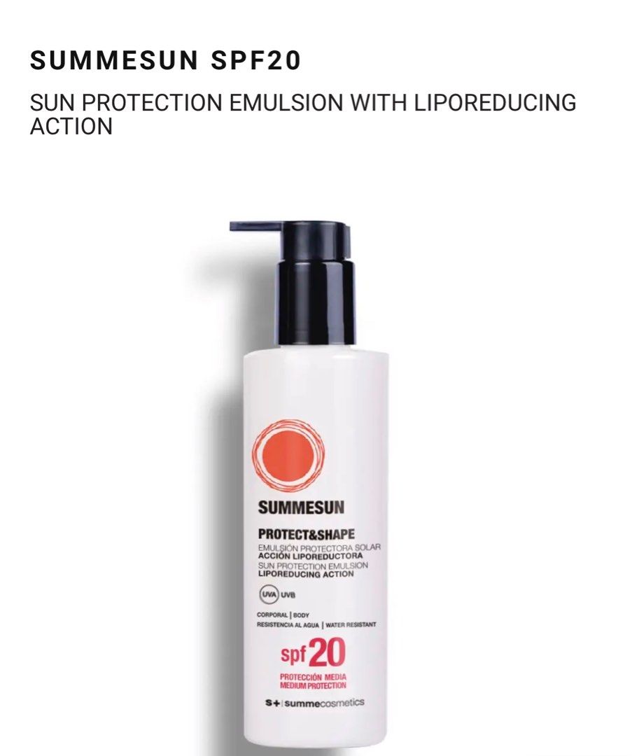 S+ Summe Cosmetics SUMMESUN SPF20 SUN PROTECTION EMULSION WITH ...