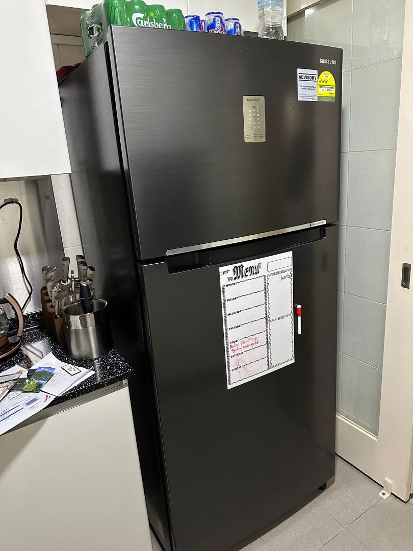 Samsung 500L 2-Door Fridge RT50K6257B1/SS Twin Cooling Plus (Top Mount Freezer), TV & Home ...