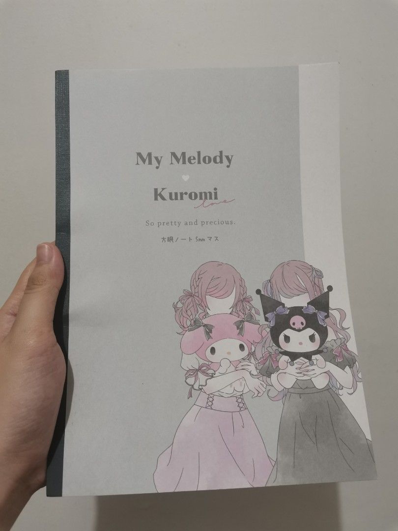 Sanrio Graphing Math Notebook - My Melody X Kuromi, Hobbies & Toys ...