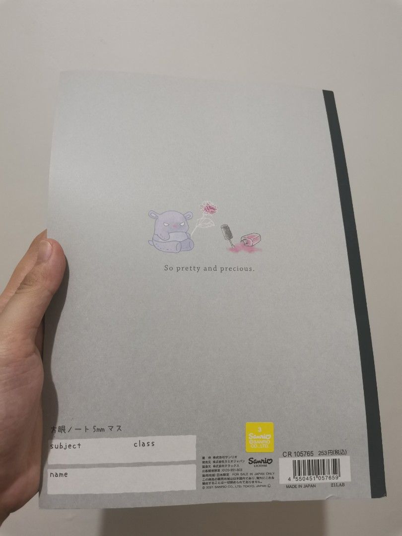 Sanrio Graphing Math Notebook - My Melody X Kuromi, Hobbies & Toys ...