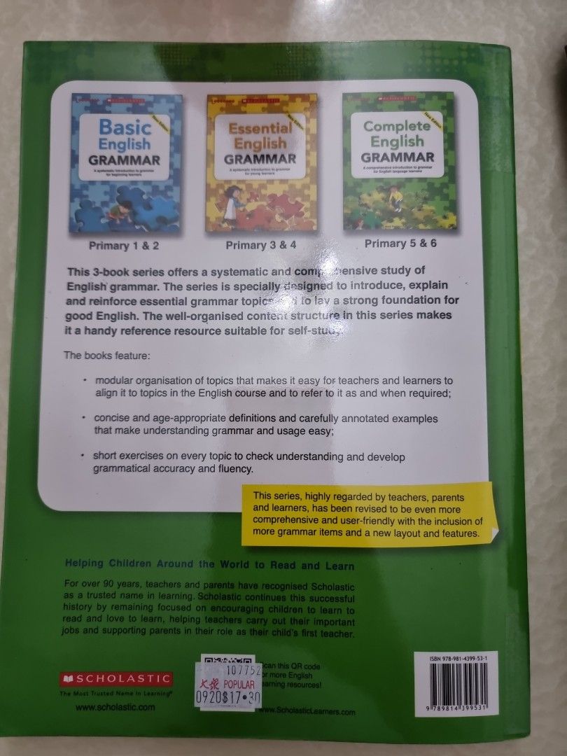 Scholastic complete english grammar, Hobbies & Toys, Books & Magazines ...
