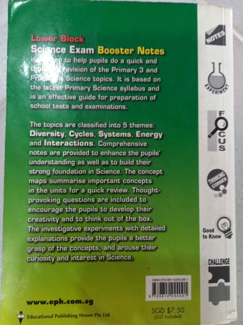 Science exam booster notes Primary 3 and primary 4, Hobbies & Toys ...