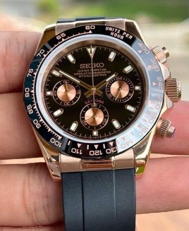 SEIKO ROLEX DAYTONA ROSE GOLD, Luxury, Watches on Carousell